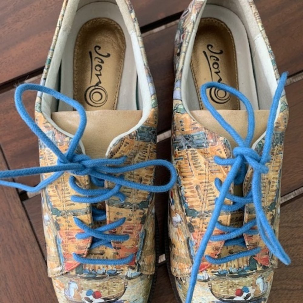 Jcon Unique Venice Gondola Boat Scene Shoes - 7.5 - Gem